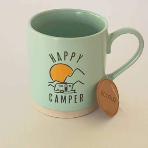 Eccolo | Dining | Nwt Eccolo Happy Camper Mug 222 Light Blue | Poshmark